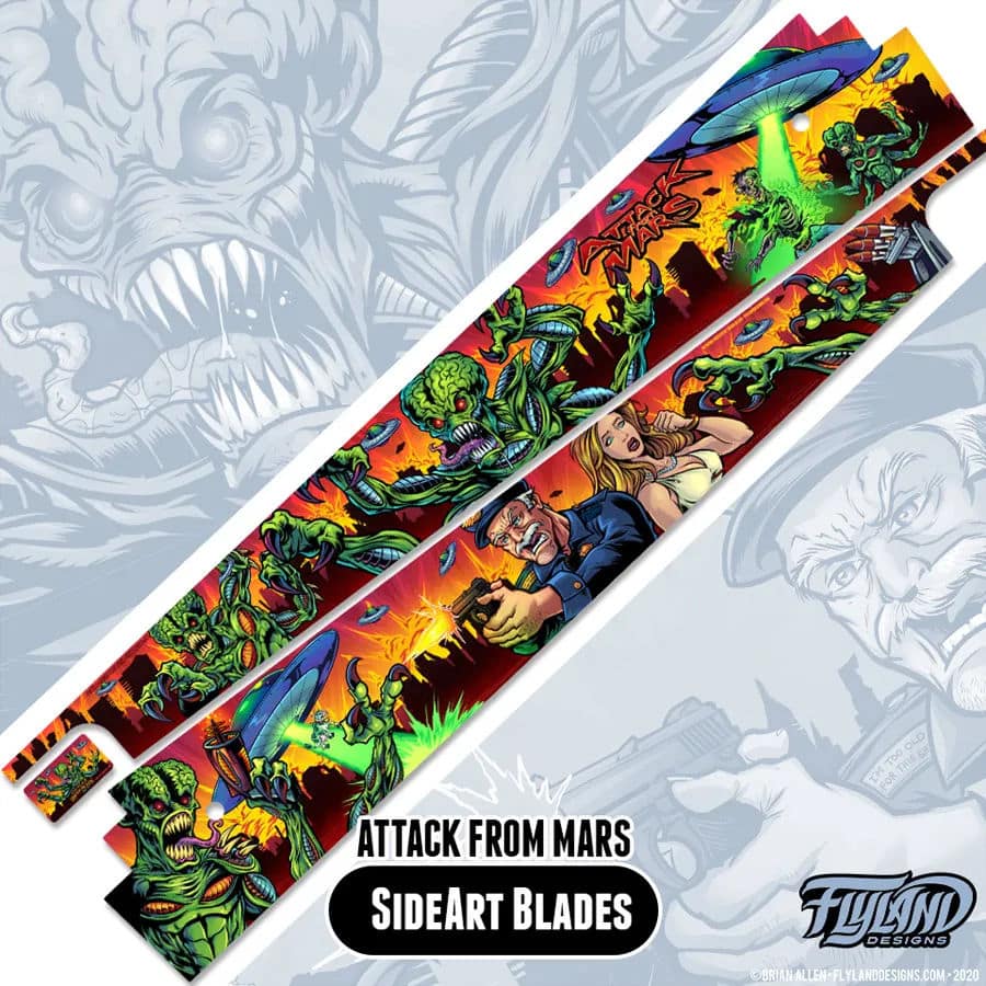 Attack From Mars Art Blades | Flyland Designs | Pinball Mods & Toppers ...