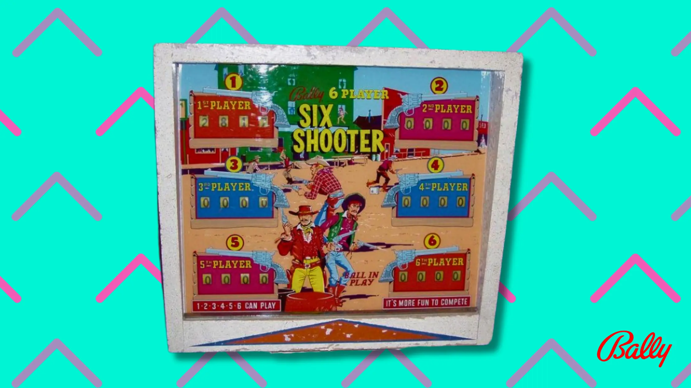 Six Shooter (1966) Pinball Machine by Bally Manufacturing Co.