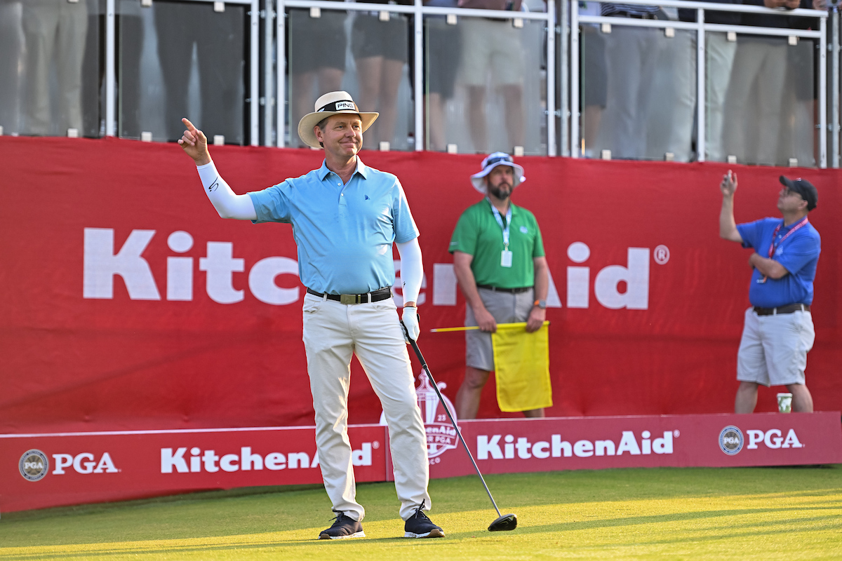 Corebridge Financial PGA Team Member Cameron Doan, PGA Hits Historic First Tee Shot at 2023 ...