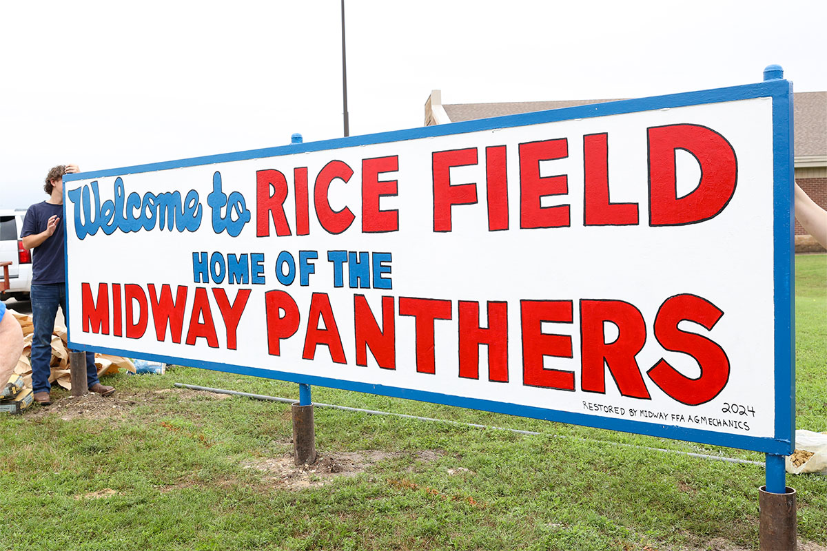 PNN News: Rice Field Sign Newly Restored by Midway Ag Students
