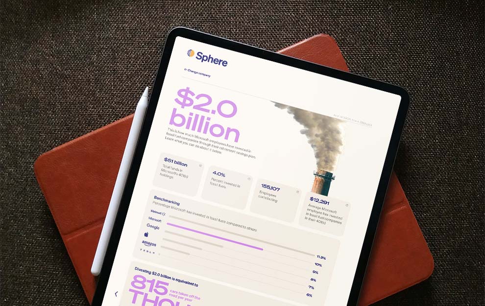 Sphere - Climate-friendly investing for 401(k)s