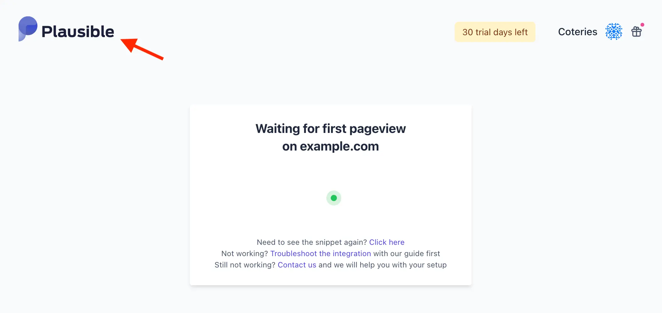 Créer un compte Plausible.io - Webflow - Coteries Agence Web