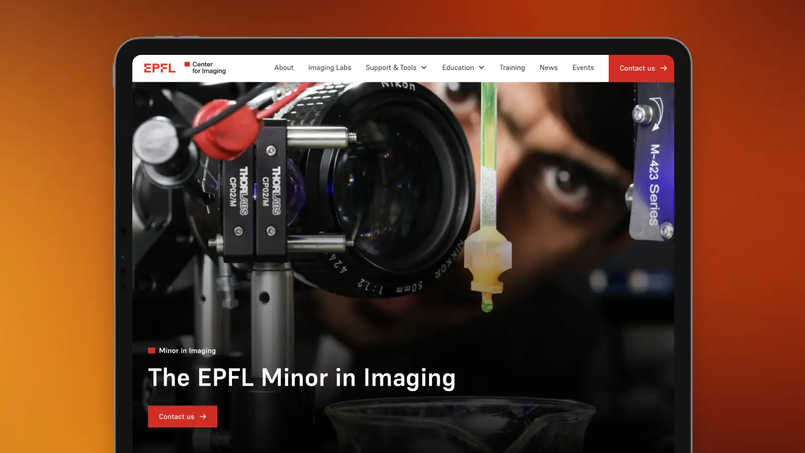 Website redesign for the EPFL Center for Imaging - EPFL Center for Imaging - Coteries Agence web