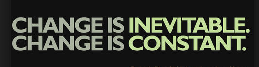 The ongoing challenge is making change our constant