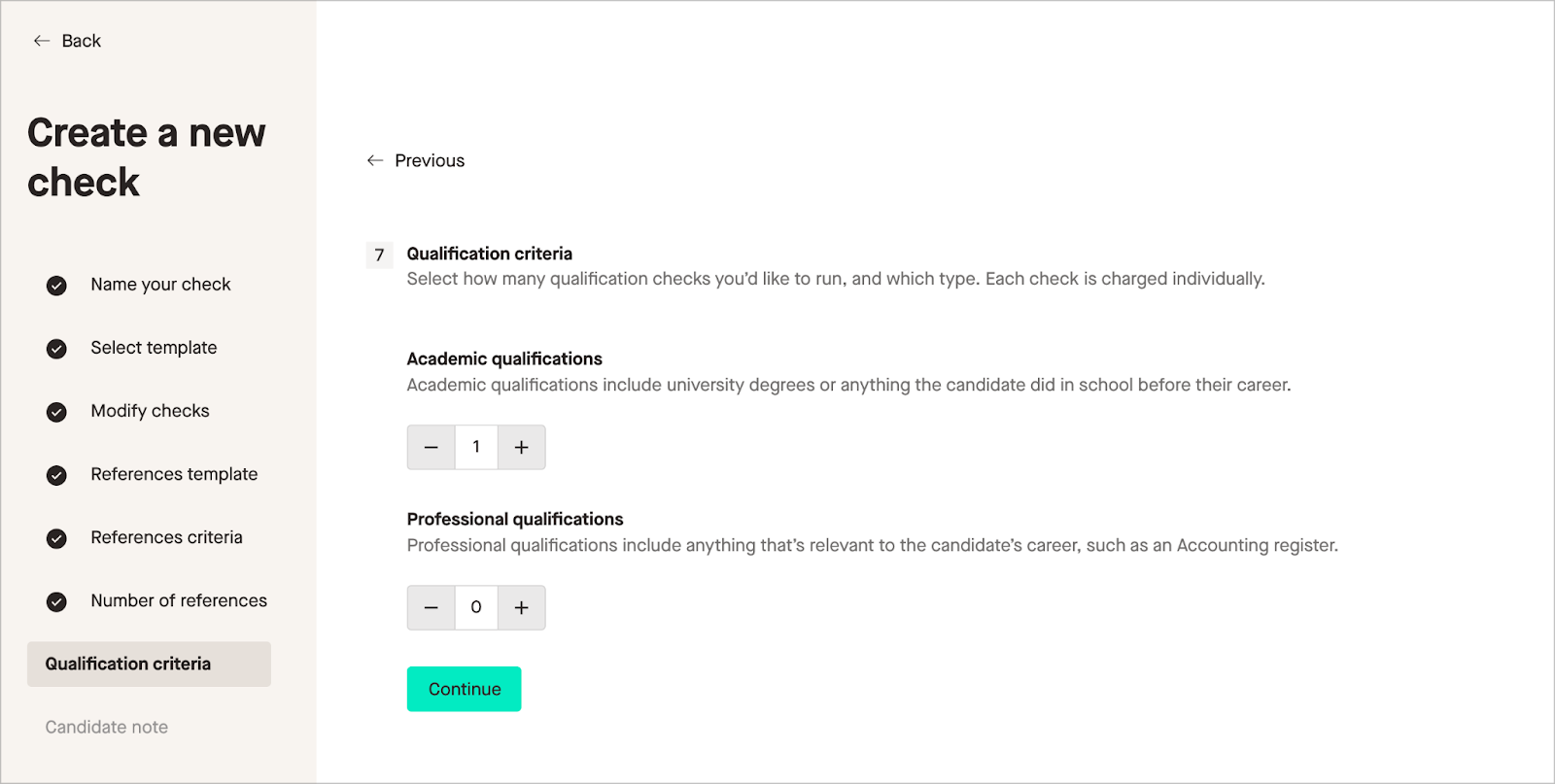 Check professional & academic qualifications | Zinc