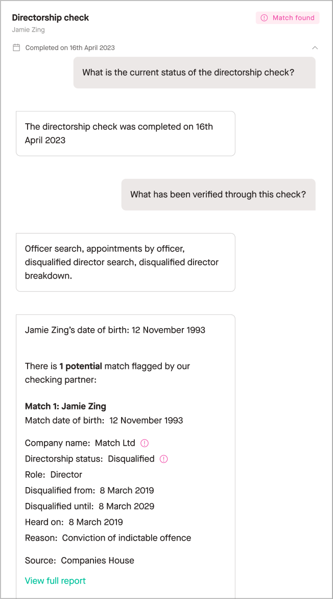 Global directorships checks launch | Zinc