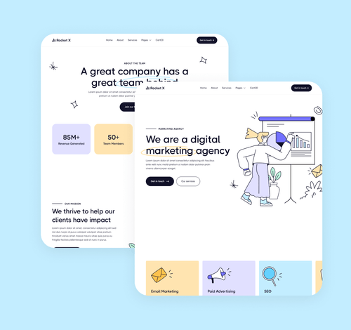 Rocket X - Webflow Ecommerce website template