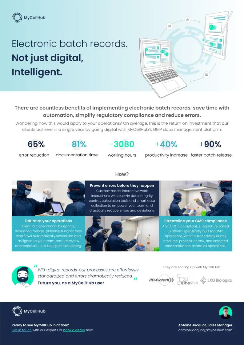 Electronic batch records use case