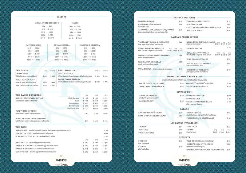 Caviar Kaspia at The Mark.