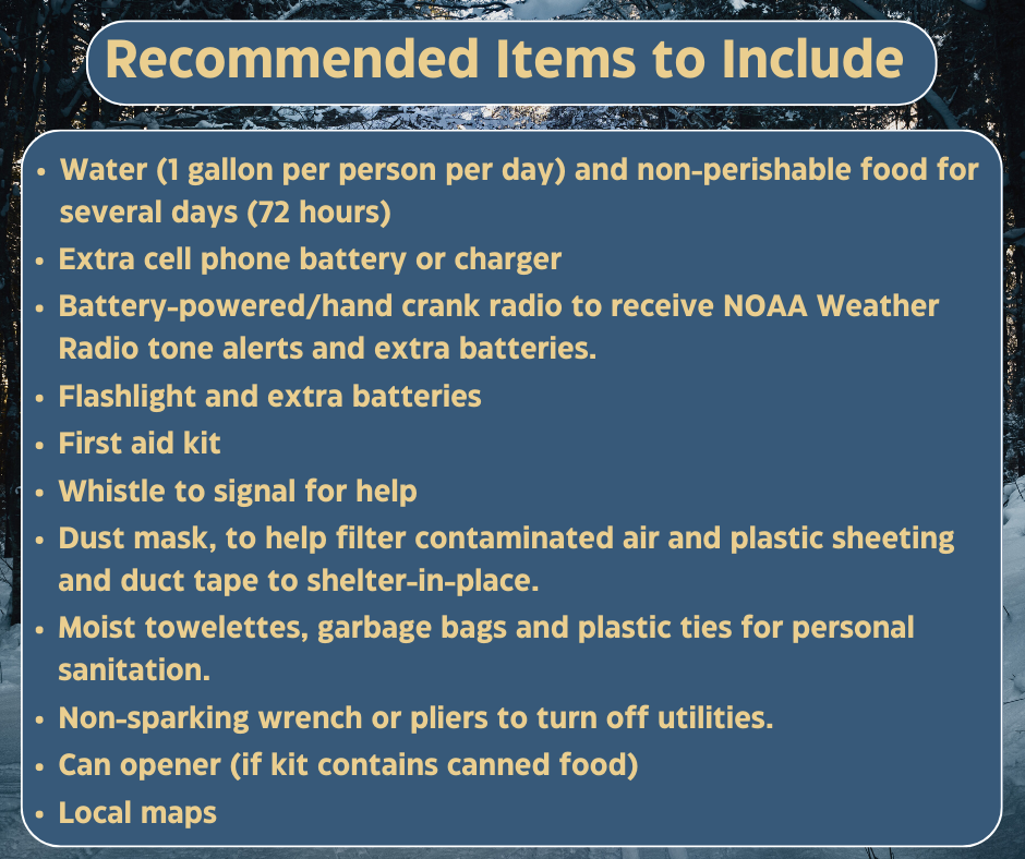 Article: Winter Weather Basic Emergency Supply Kit