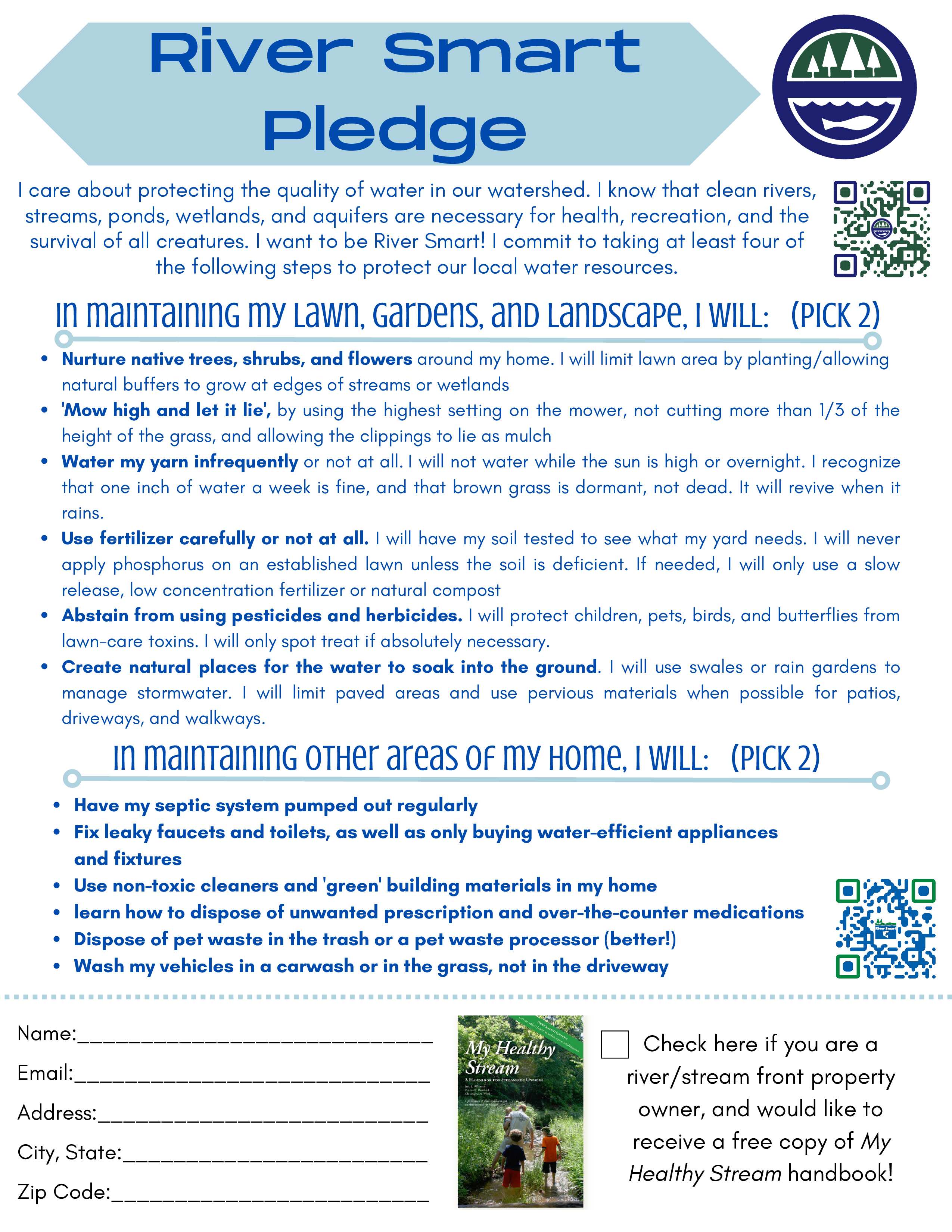 Conservation Commission | River Smart Pledge