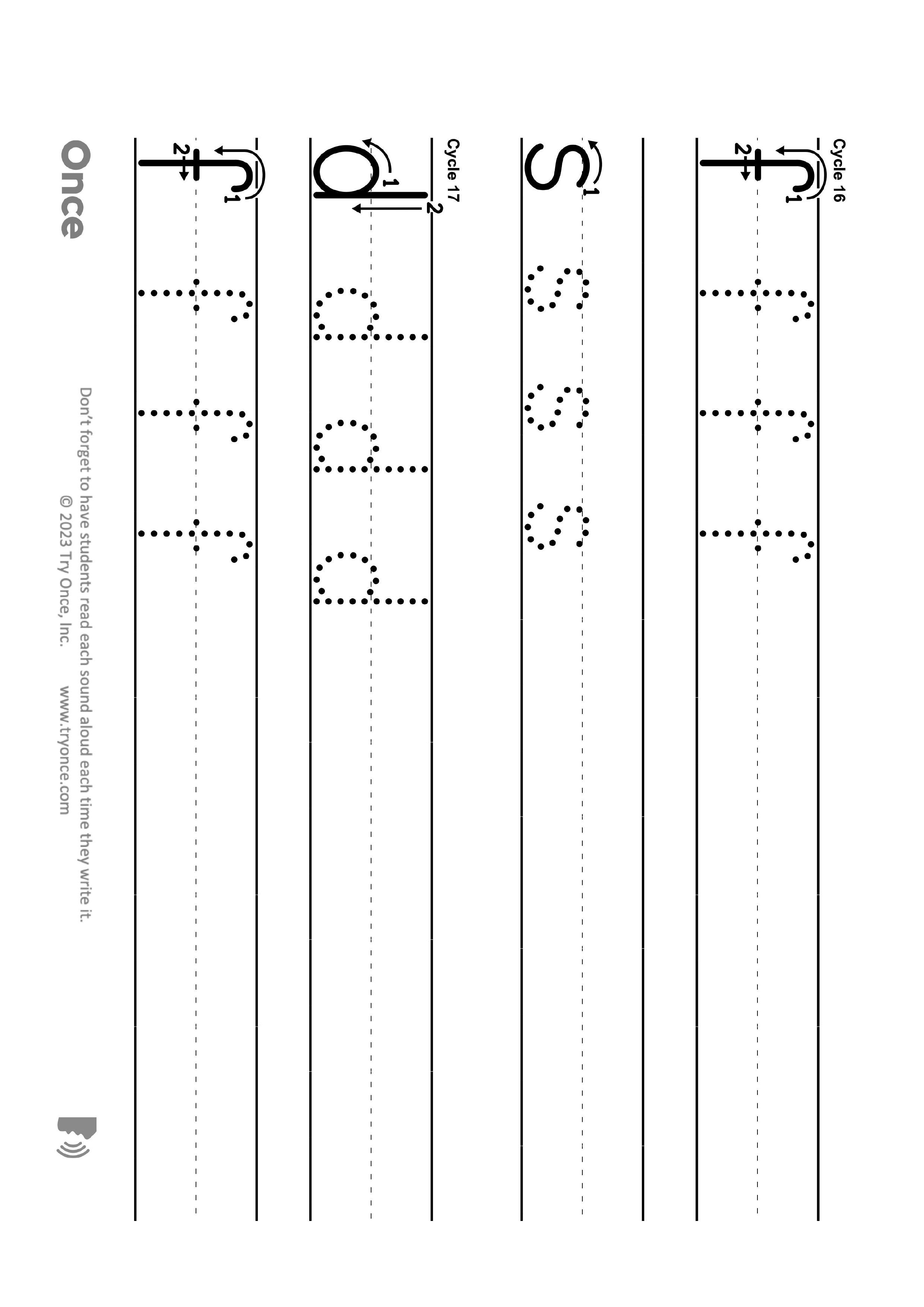 Once Reading | Writing Worksheet: Practice writing and saying "f," "s ...