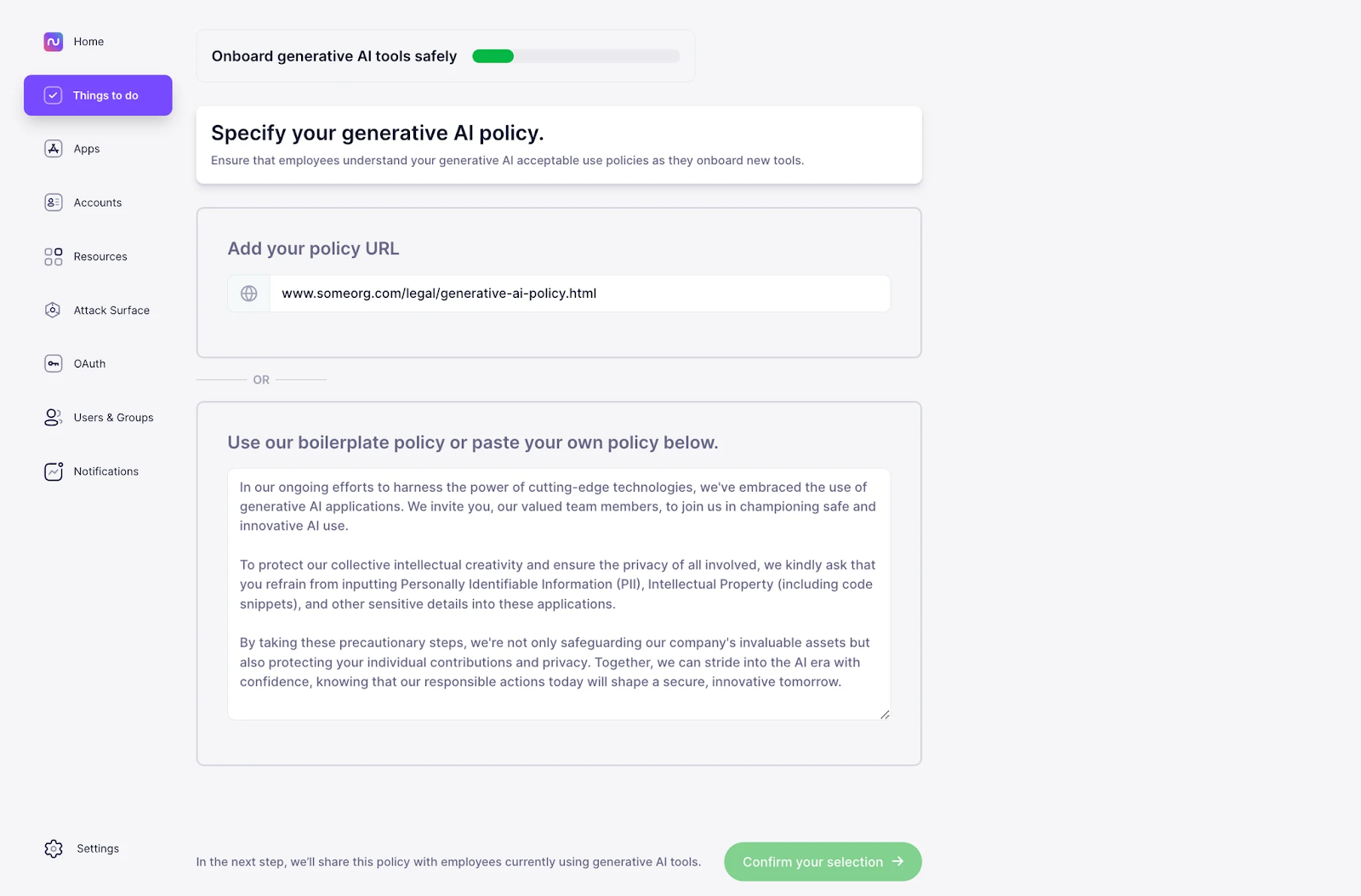 Onboard new generative AI tools safely with Nudge Security