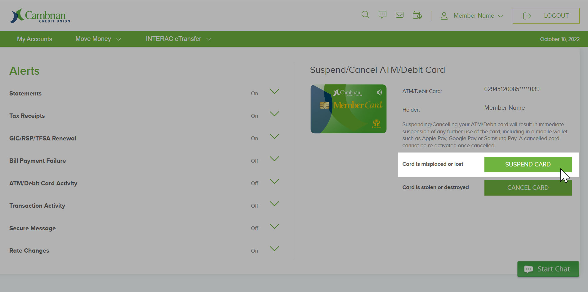 How do I cancel my lost or stolen ATM/Debit Card? | Cambrian Help