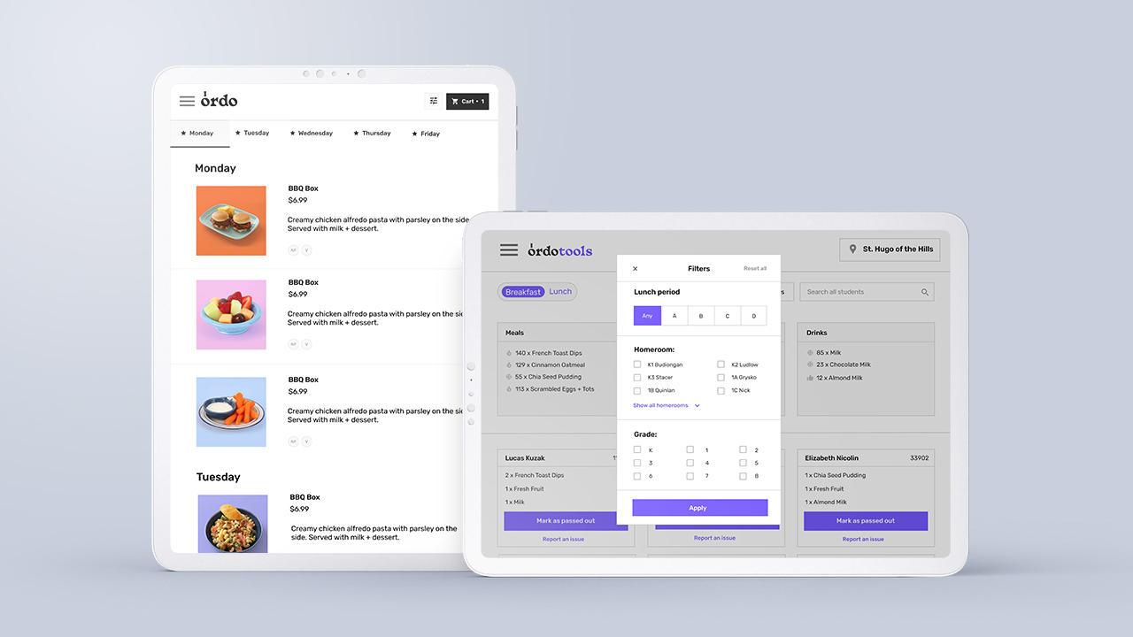 How Does Ordo Serve School Lunch?