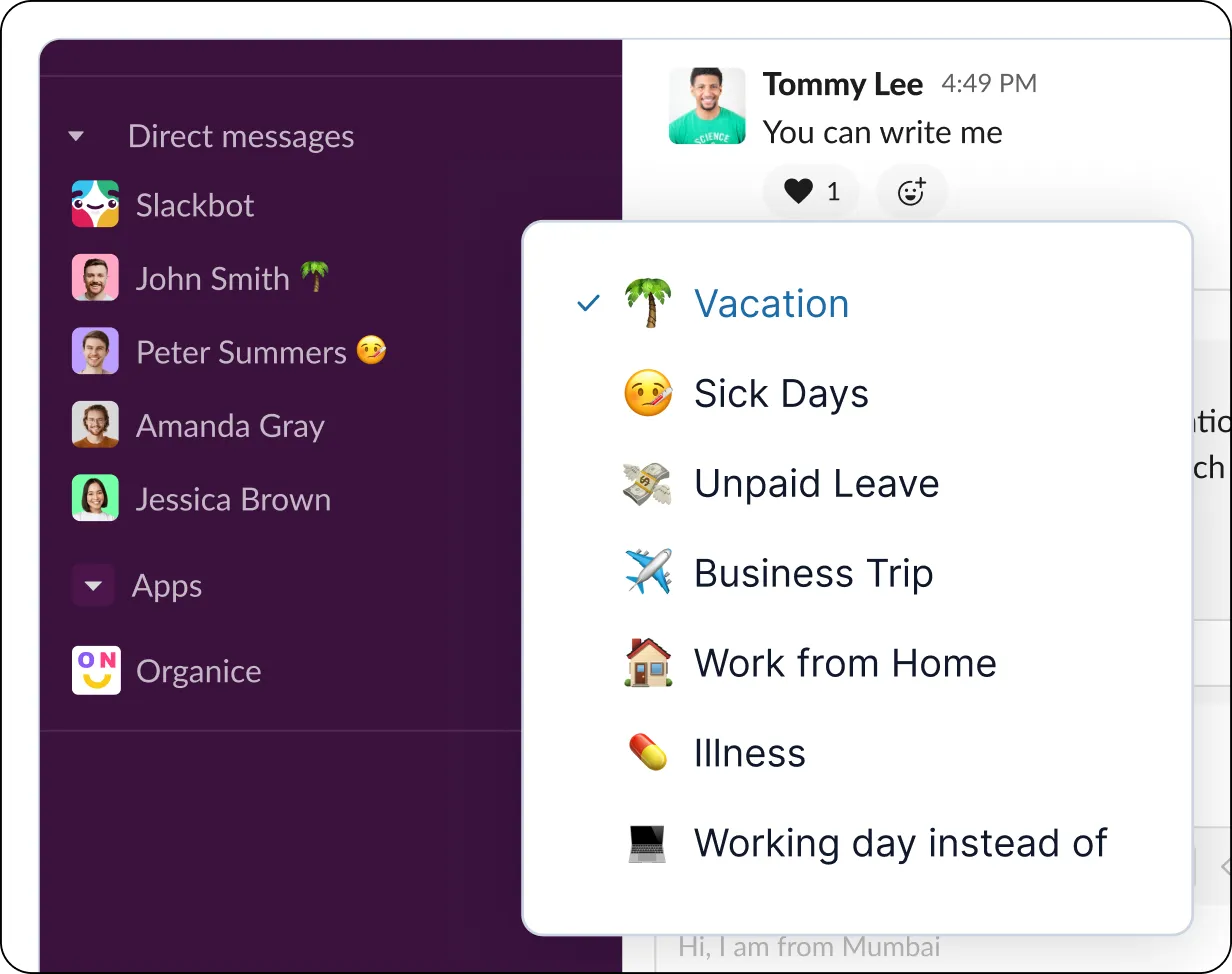 Time off & Vacation Tracker for Slack