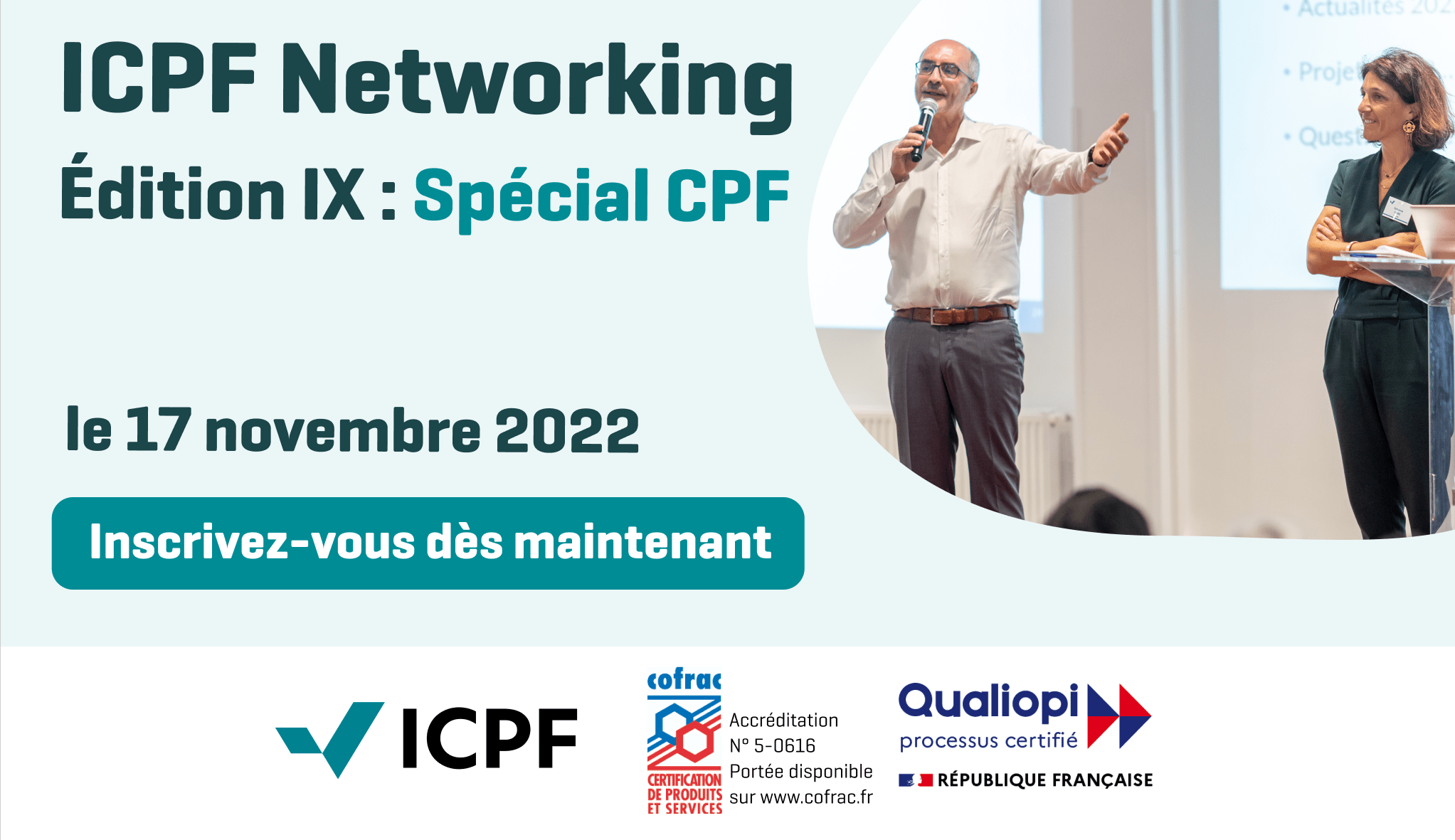 Inscription ICPF Networking IX : Spécial CPF