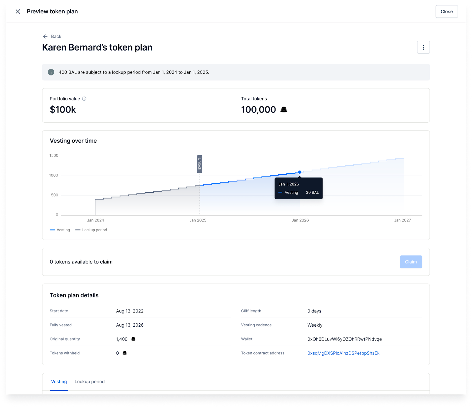 New lockup features to better manage vesting and lockups together with ...