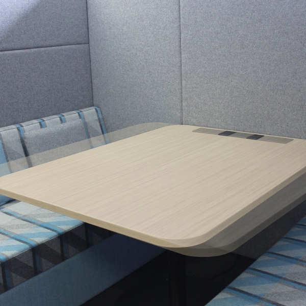 Sliding Table with Pedestal Base | SmartSpaceWorkplace Solutions