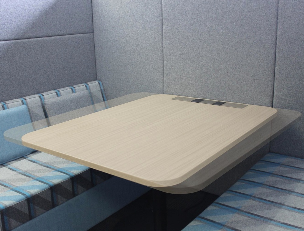 Sliding Table with Pedestal Base | SmartSpaceWorkplace Solutions