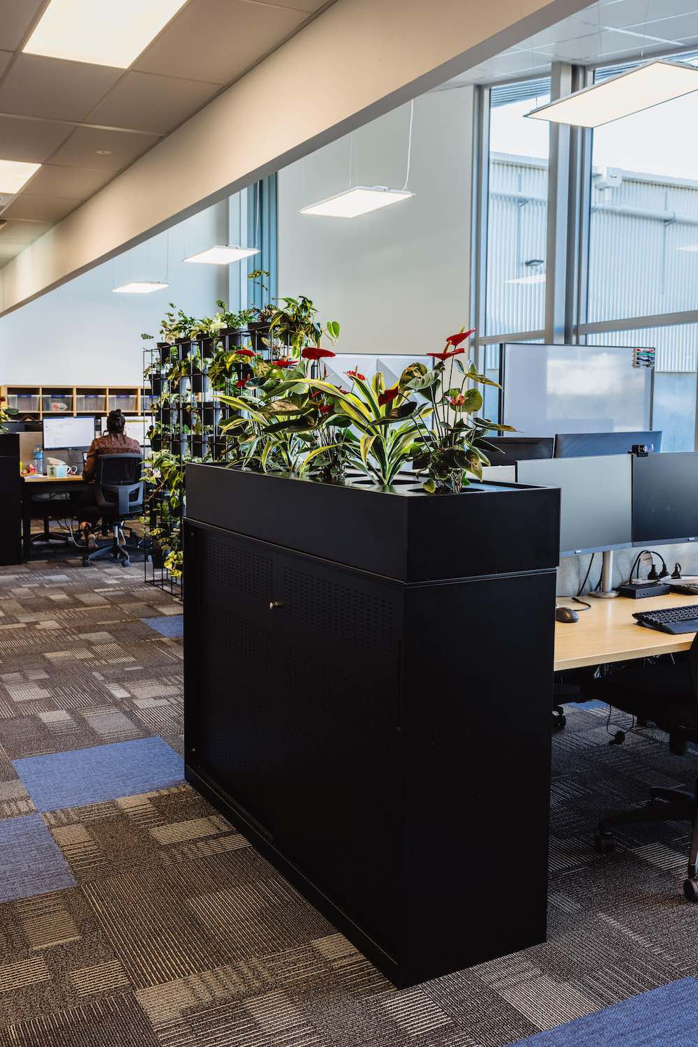 Slide Storage with Planter | SmartSpaceWorkplace Solutions