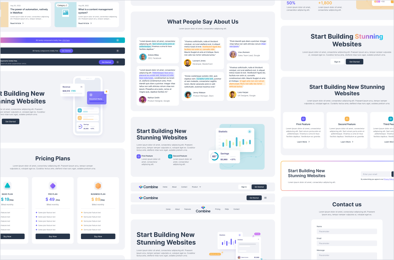 Combine Library | Webflow