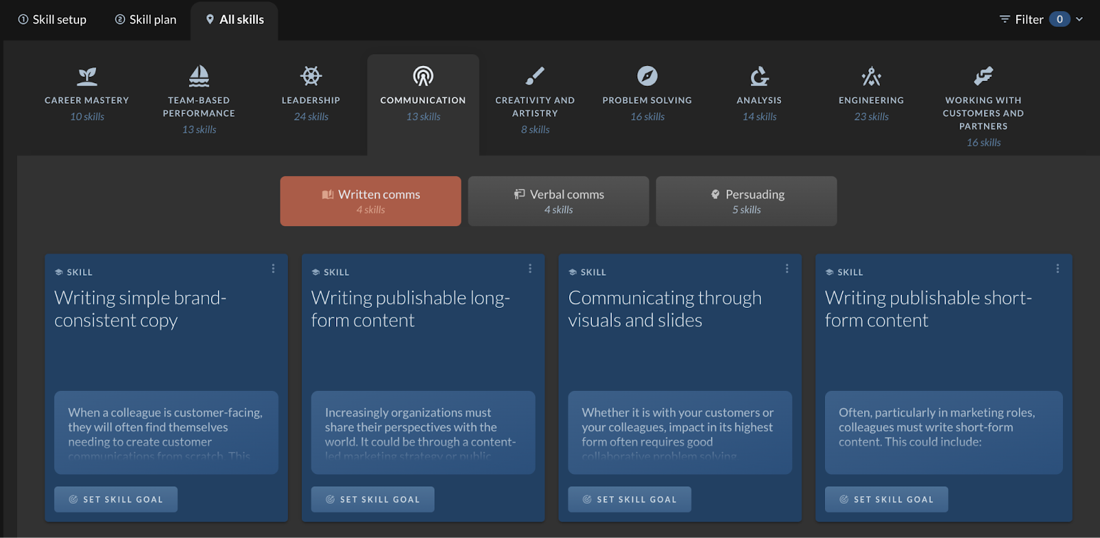 How can I explore all the skills in Factor?
