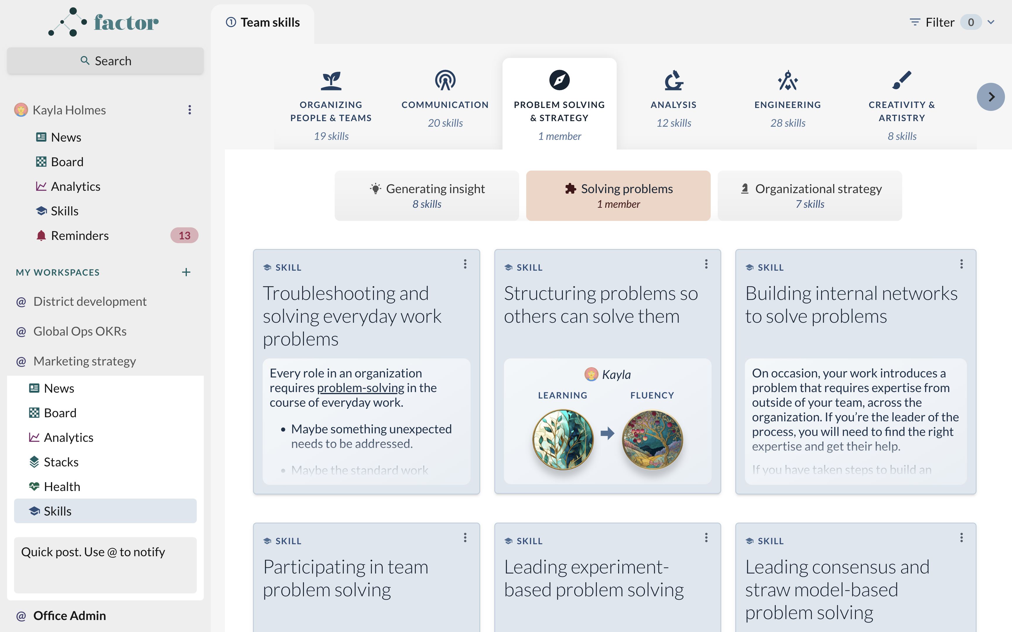 Skill Checks - Help Articles | Factor