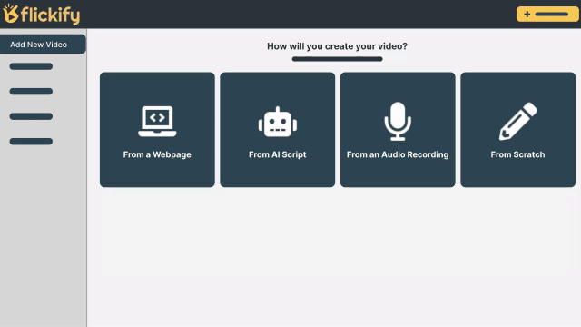 Flickify | Turn Articles Into Videos Fast