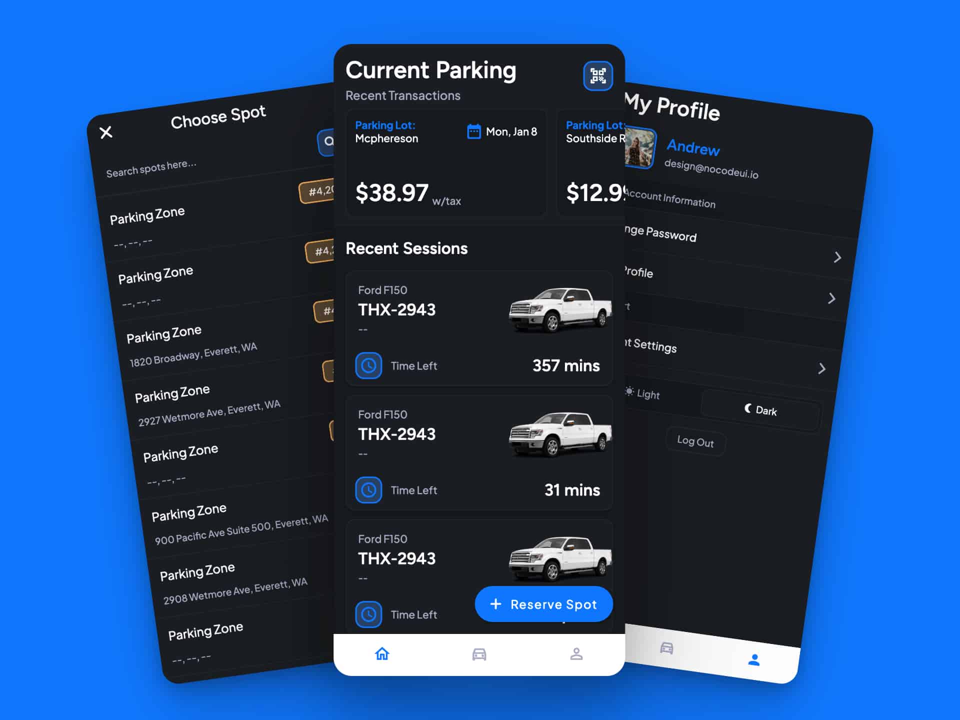 Parking App Template