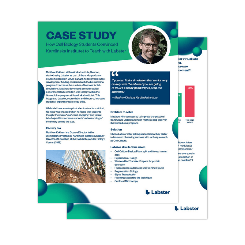 How Cell Biology Students Convinced Karolinska Institutet to Teach with Labster | Case Study