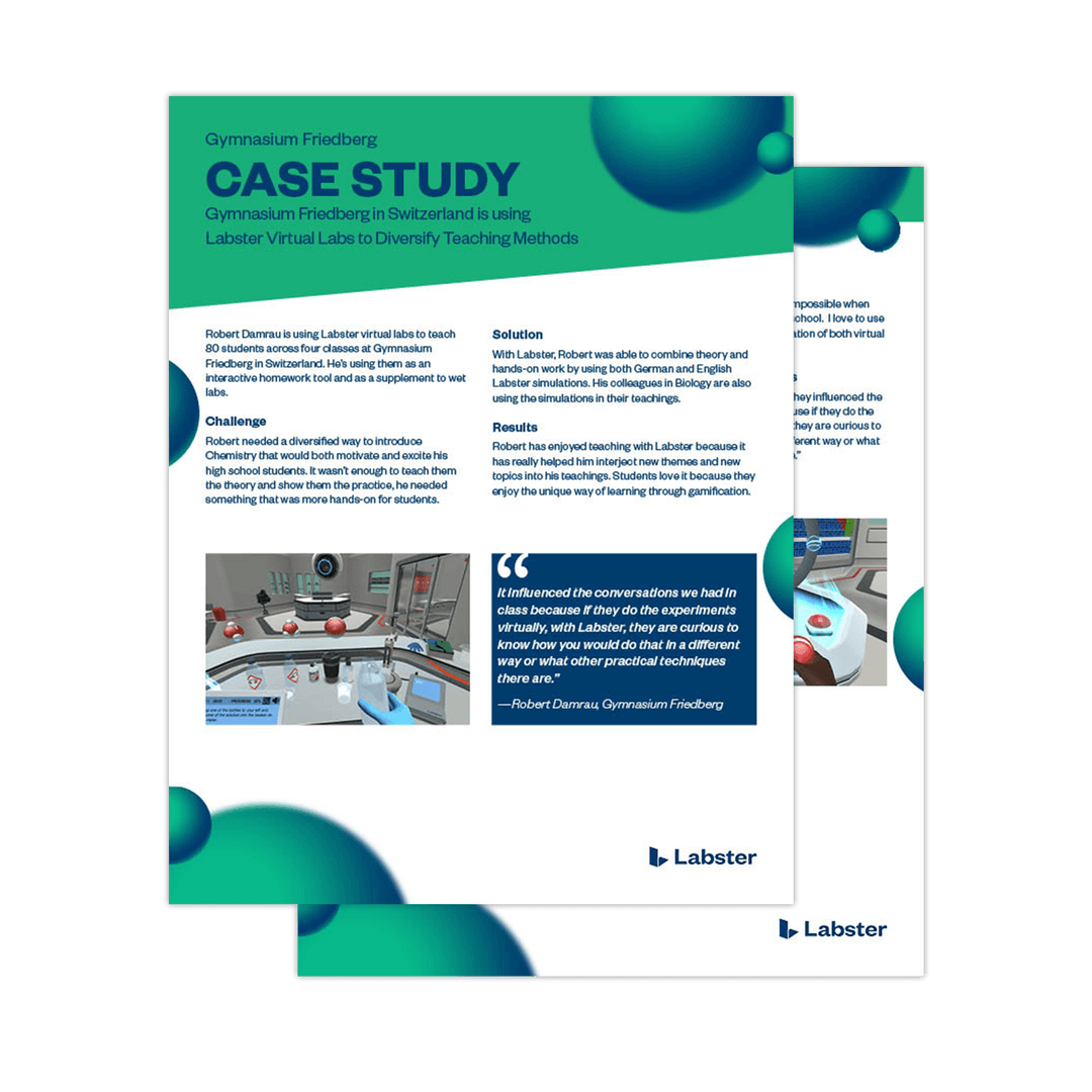 Gymnasium Friedberg in Switzerland is using Labster Virtual Labs to Diversify Teaching Methods ...