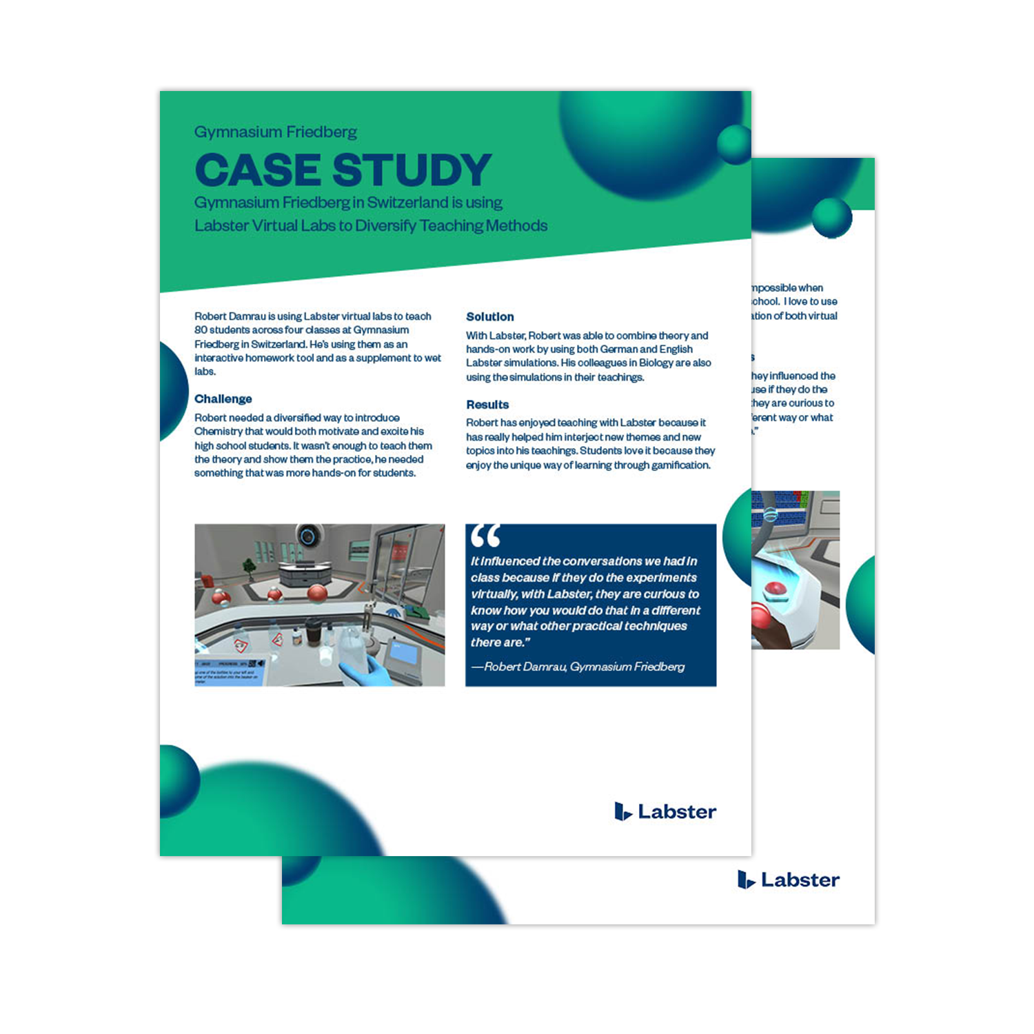 Gymnasium Friedberg in Switzerland is using Labster Virtual Labs to Diversify Teaching Methods ...