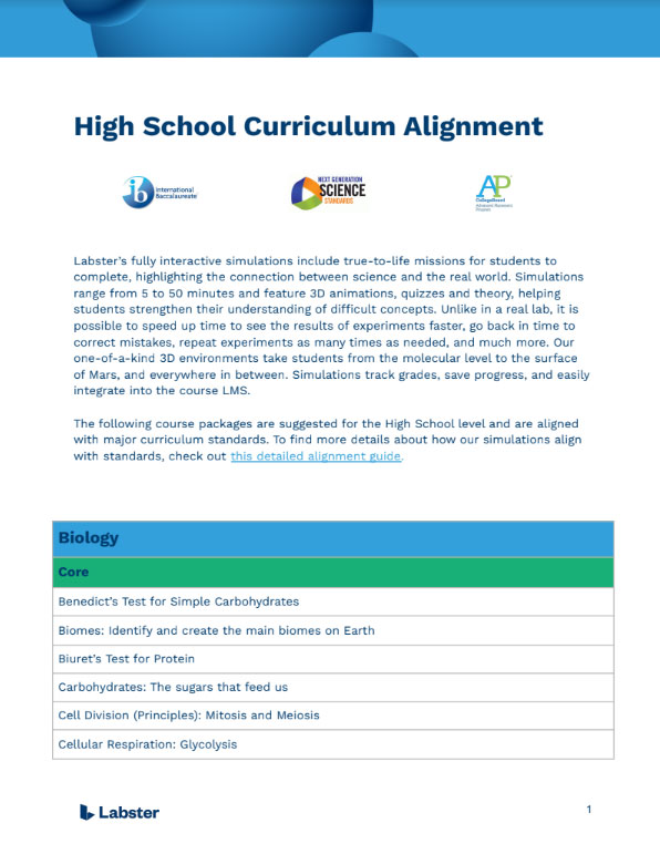 Labster Virtual Labs and Your High School Curriculum | Guide