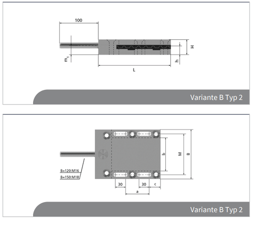 T20 Tensioning Clamp Type B-2 / 150x200 T20 Type B-2 tension clamp