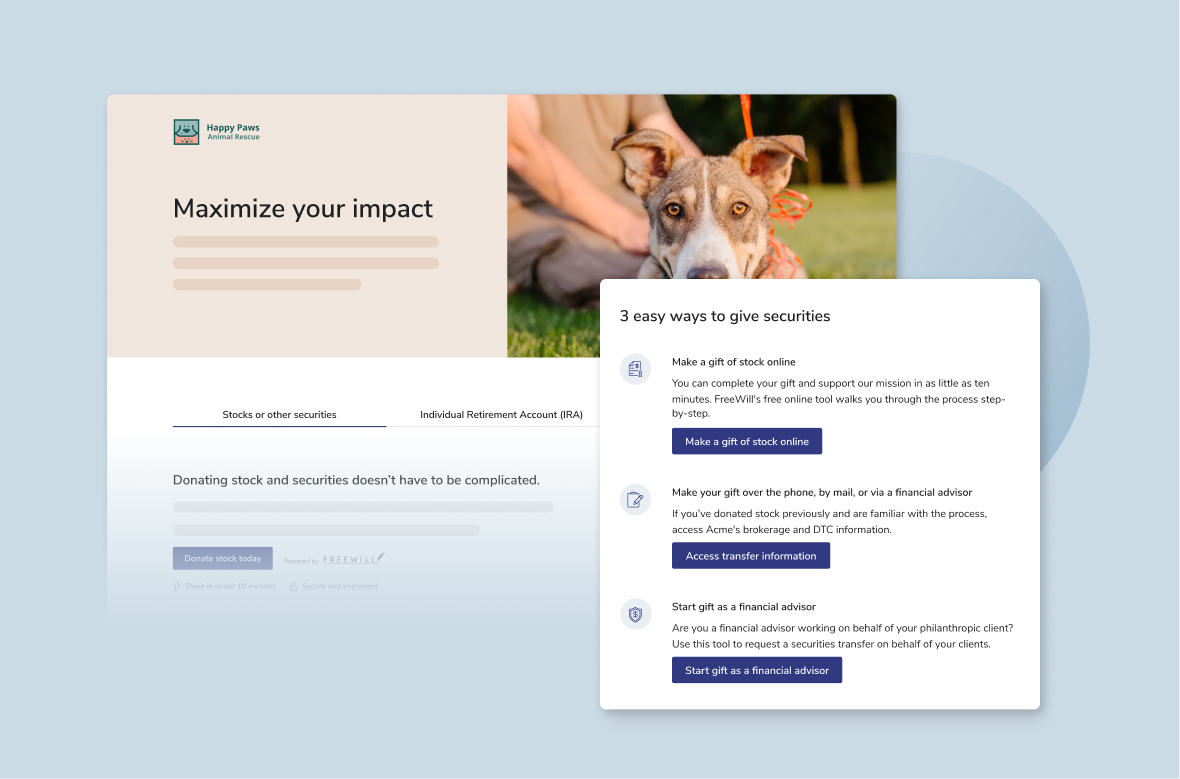 FreeWill For Nonprofits | Your most impactful gifts start here