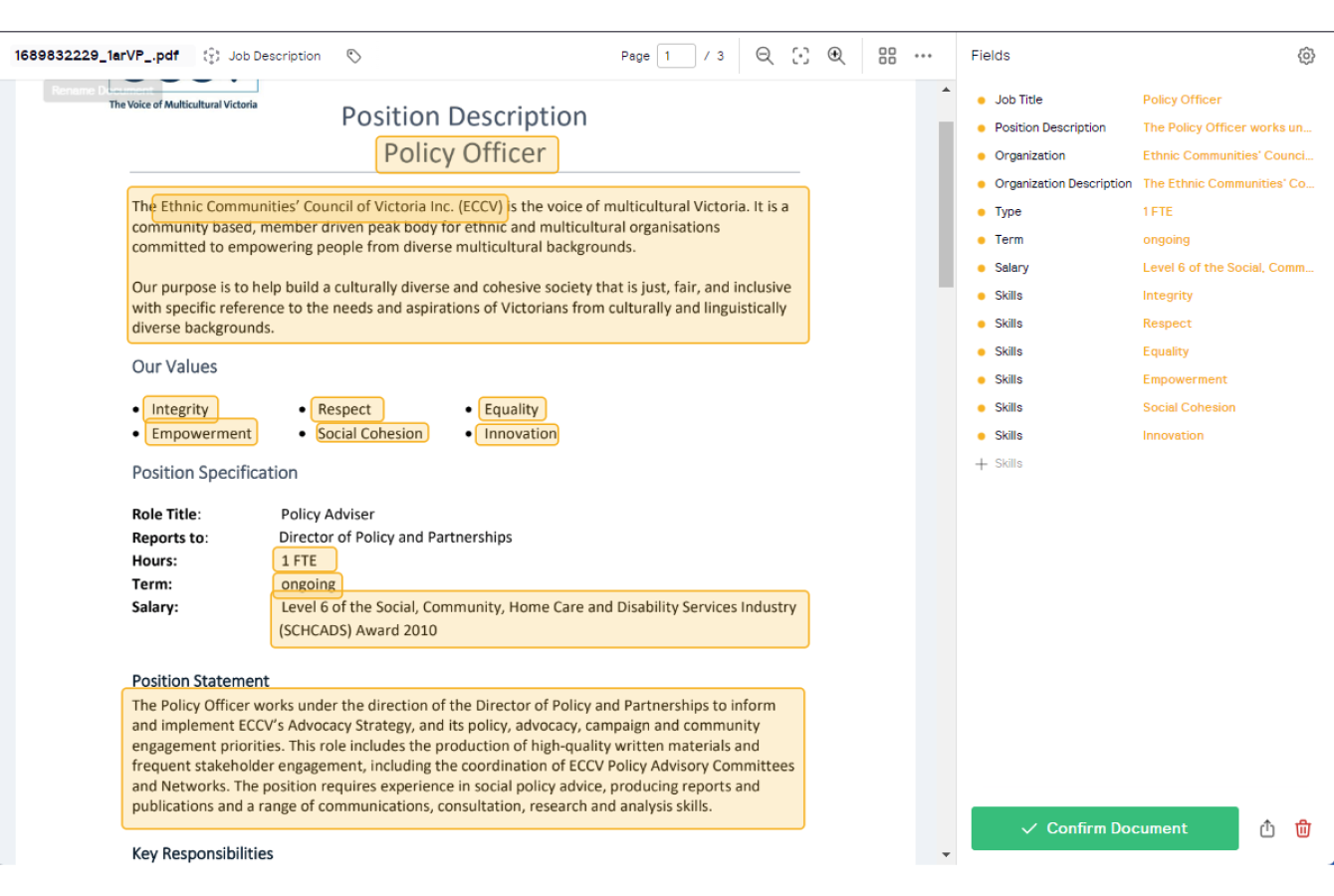 Job Description Parser | Affinda