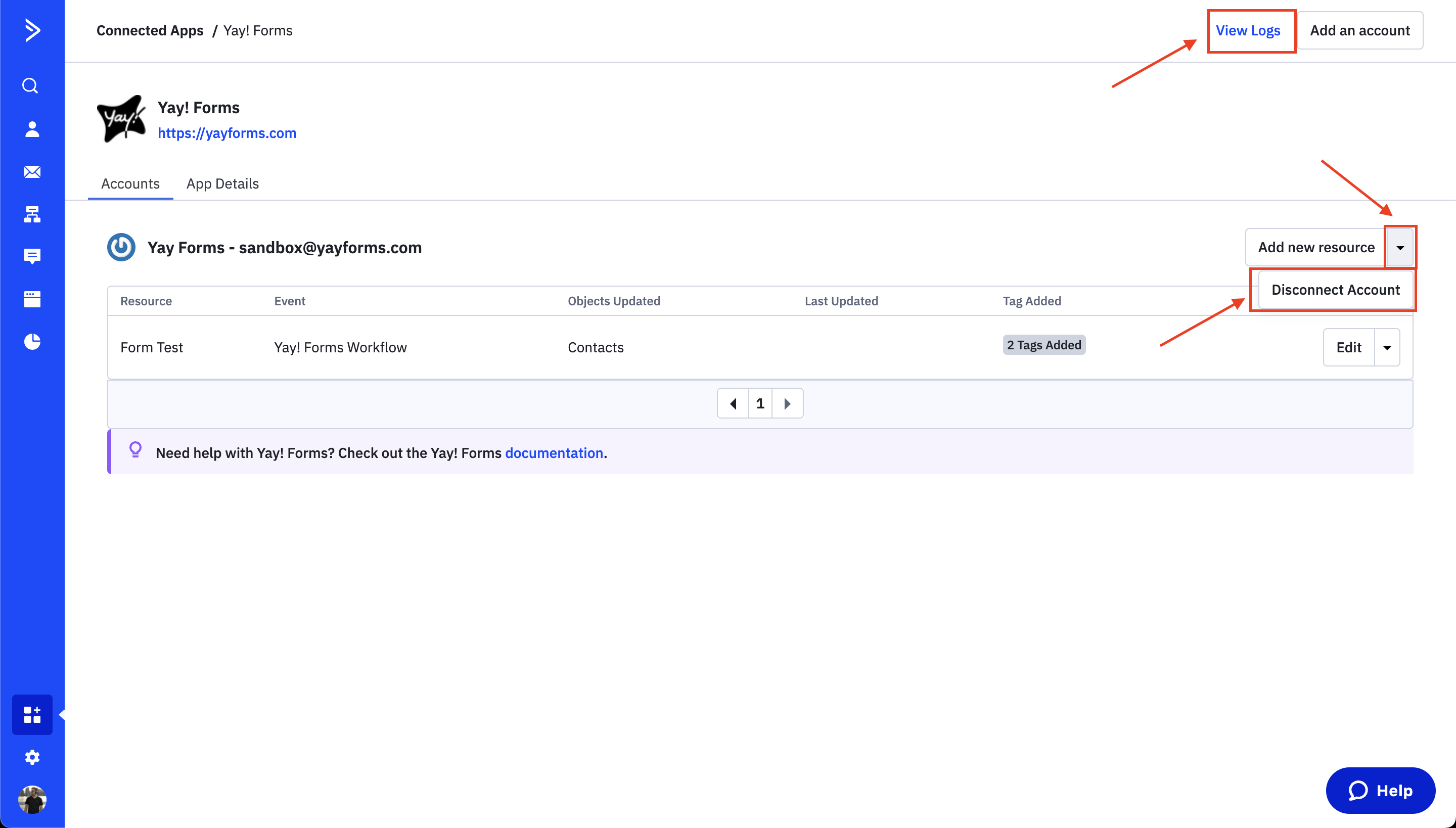 Integrate Yay! Forms with Active Campaign