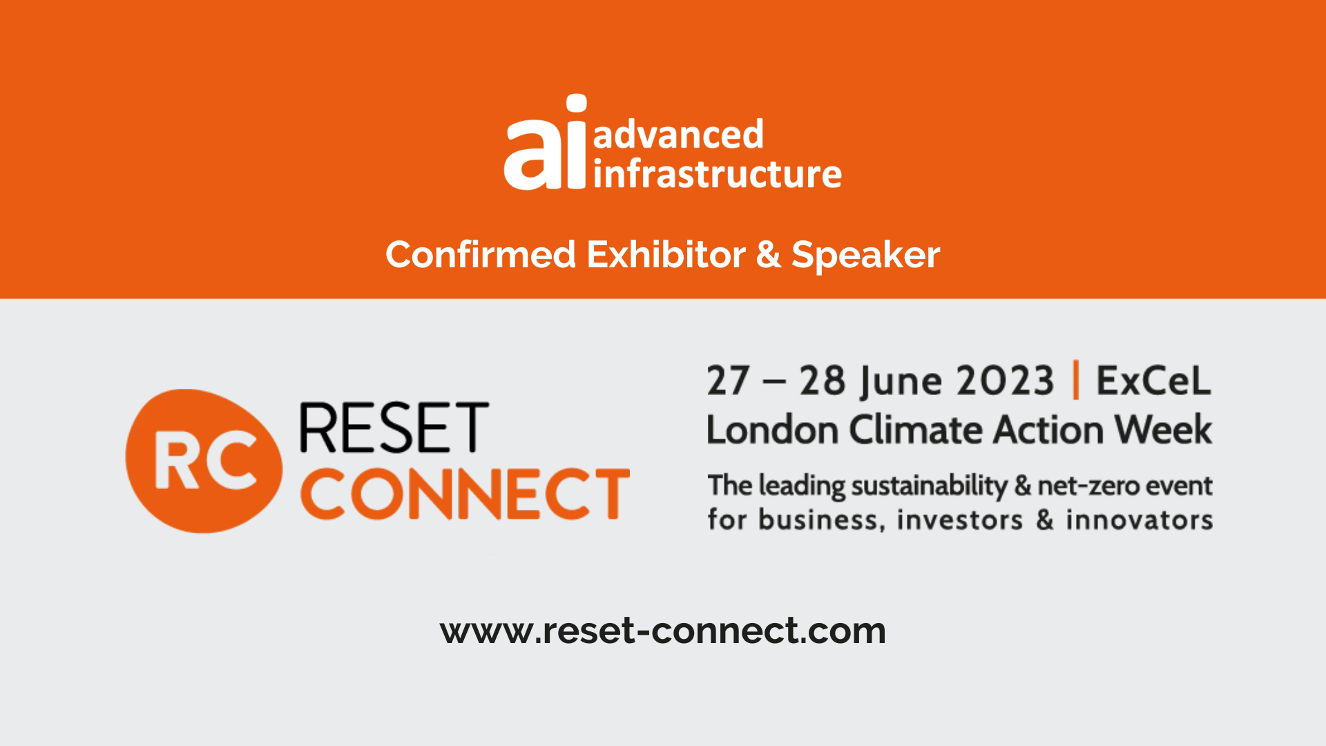 Confirmed speaker and exhibitor at Reset Connect 2023