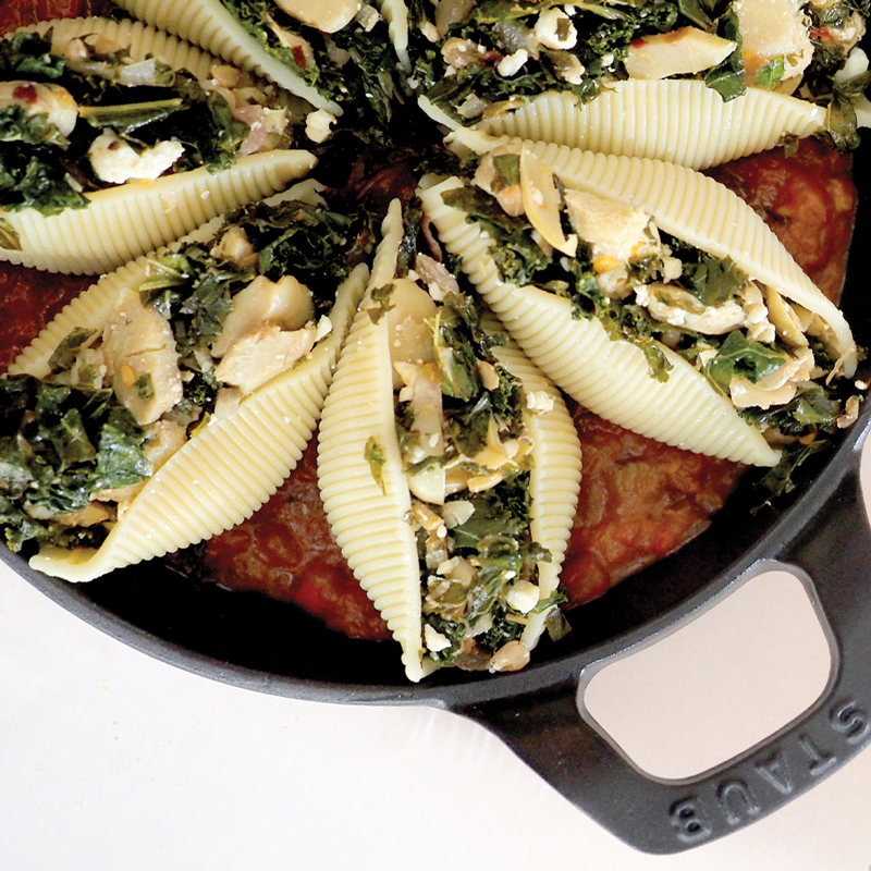Kale Stuffed Pasta Shells