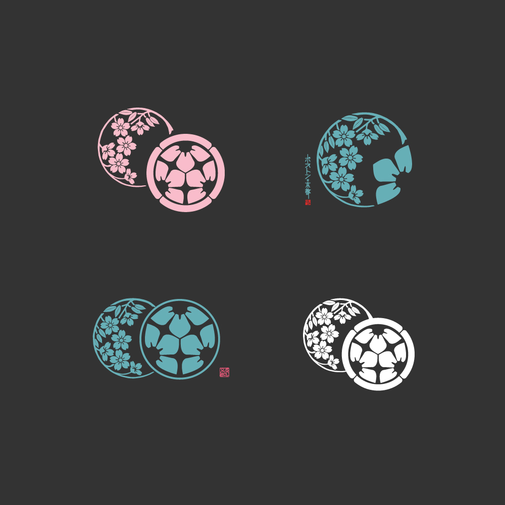 Boston x Kyoto Tenugui Kamon Design | Works | MIEKO MURAO