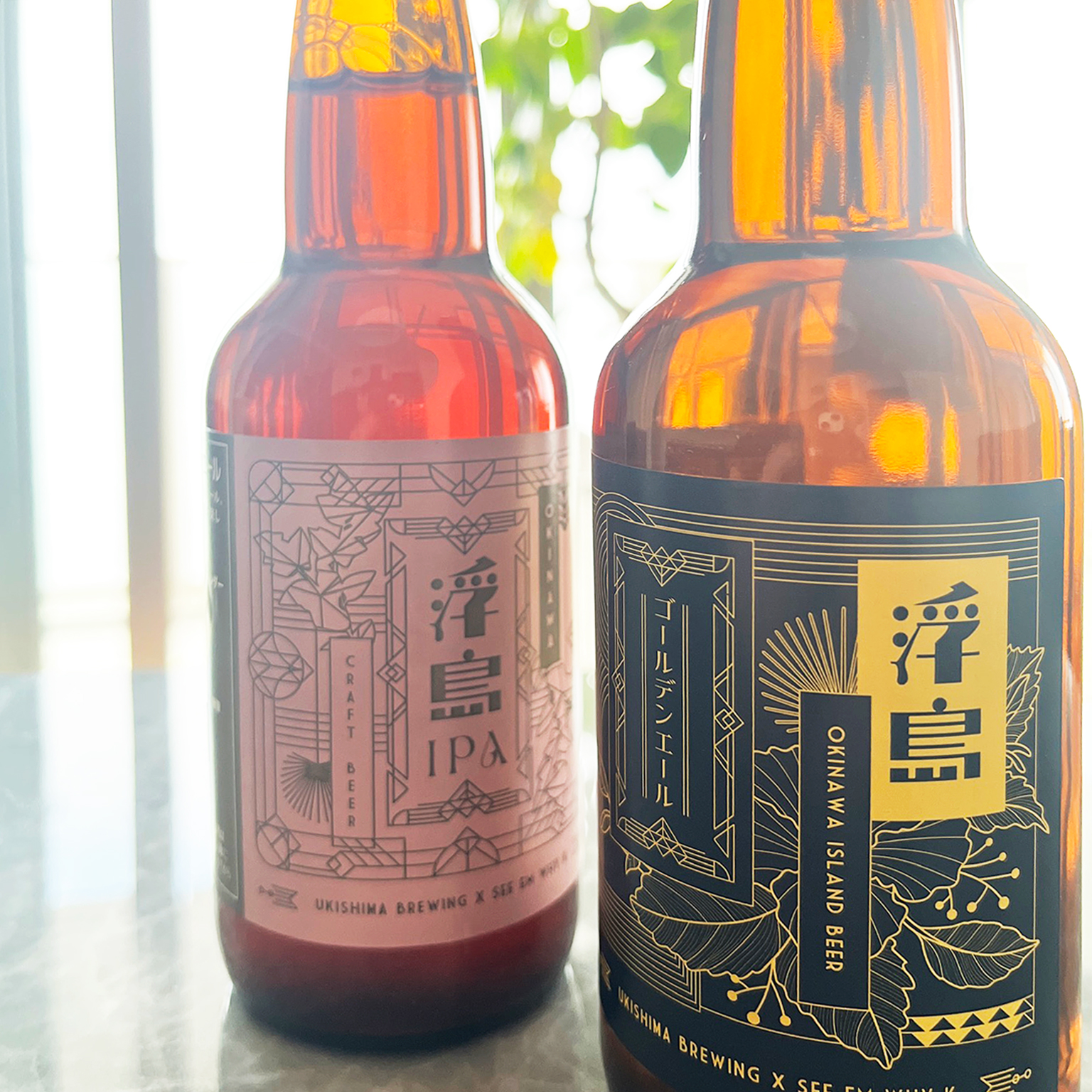 Ukishima Brewing beer label design | Works | MIEKO MURAO