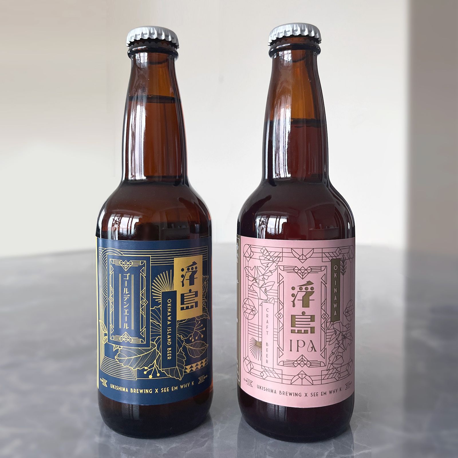 Ukishima Brewing beer label design | Works | MIEKO MURAO