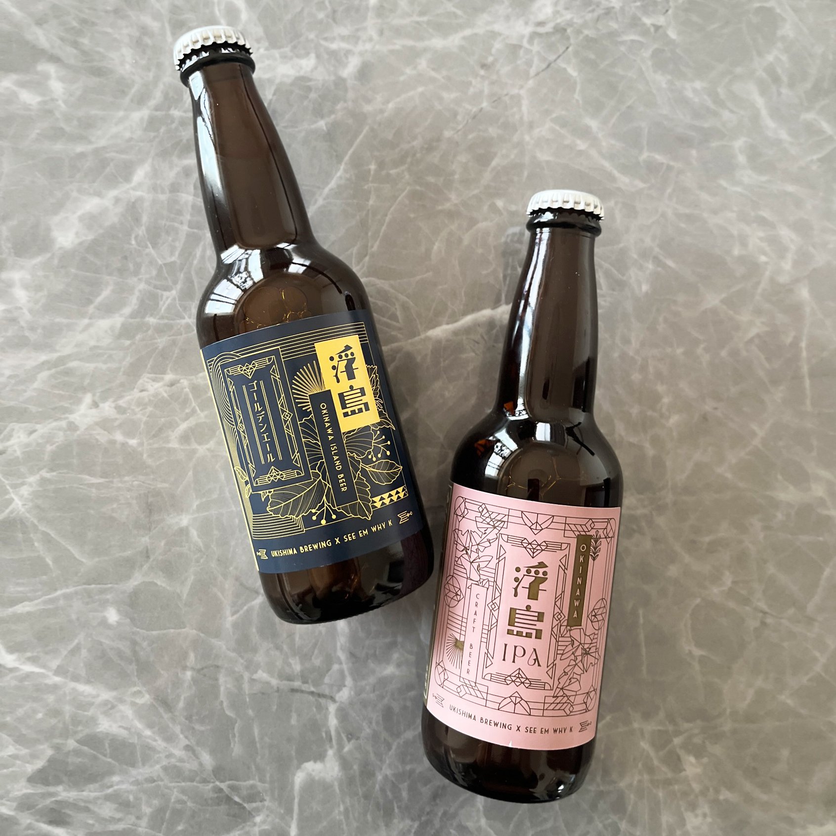 Ukishima Brewing beer label design | Works | MIEKO MURAO