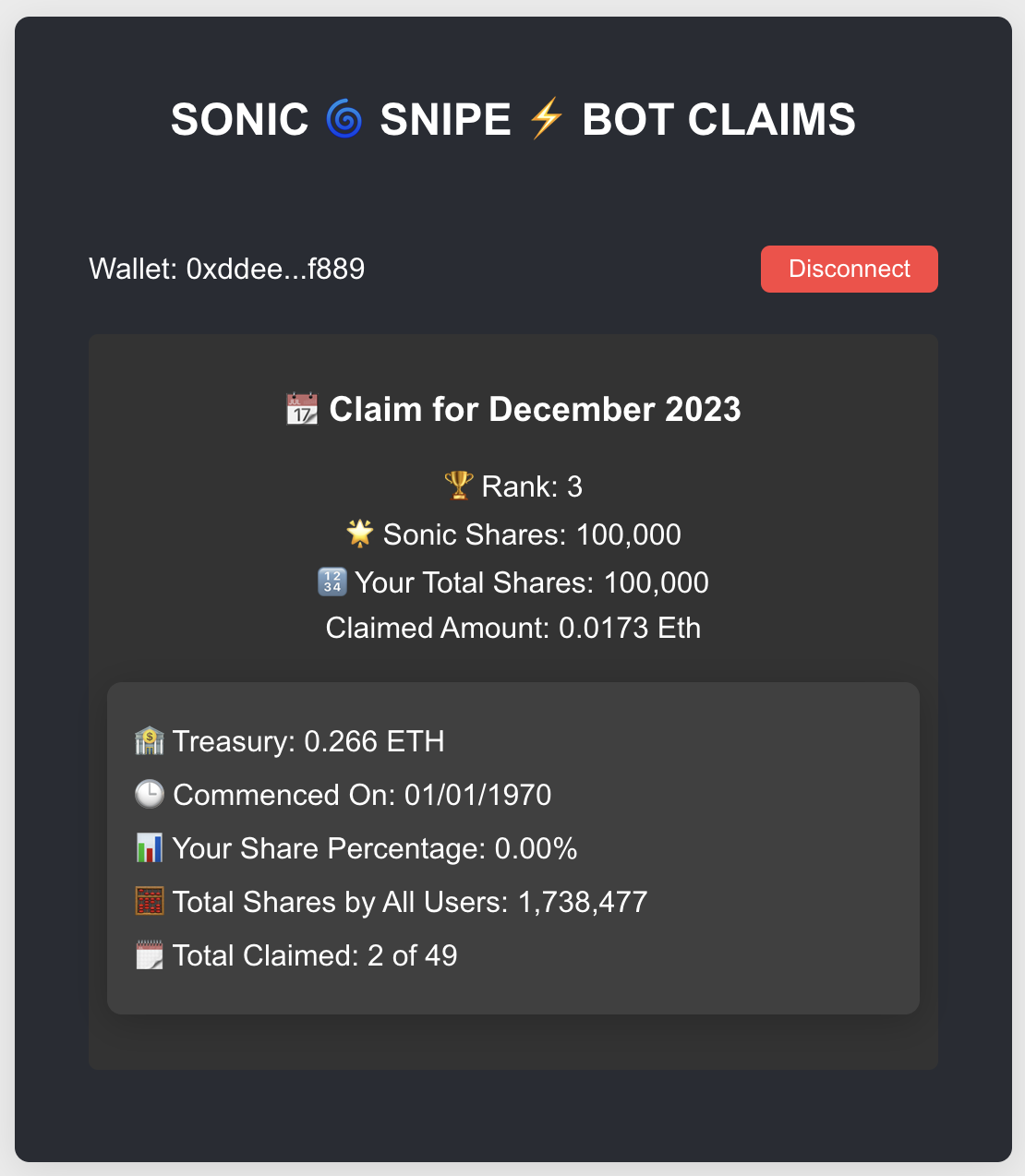 Sonic Snipe Bot