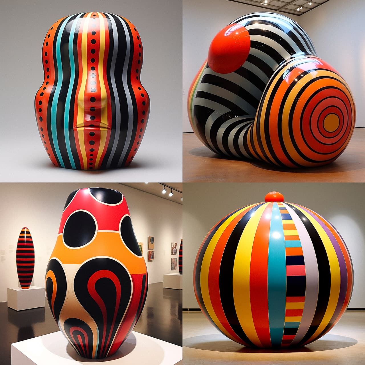 Jun Kaneko AI Art Style - Vibrant Abstractions - Jun Kaneko Stable Diffusion - Jun Kaneko DeepArt
