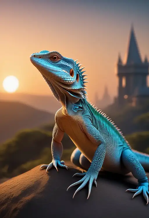 Cinematic Lizard Stable Diffusion prompt - Midjourney
