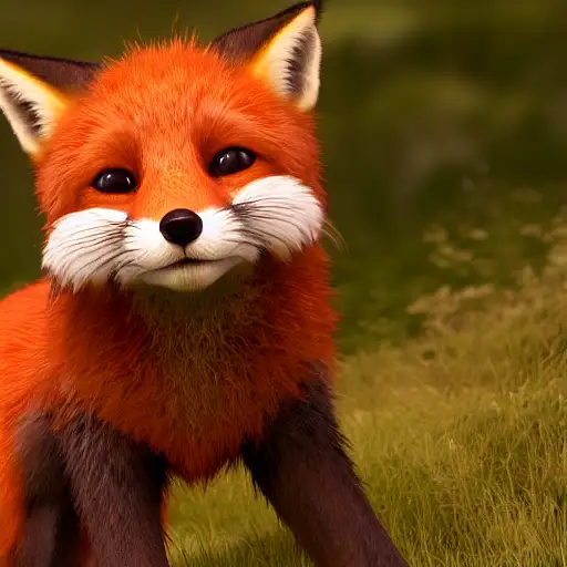 Fluffy fox portrait Stable Diffusion prompt - Midjourney
