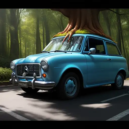 Tree Car Roots Stable Diffusion prompt - Midjourney