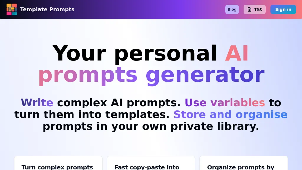 Template Prompts Review